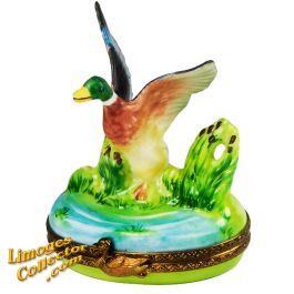 Mallard Duck at Waterfront Limoges Box | LimogesCollector.com
