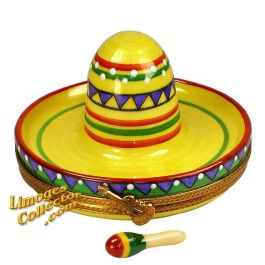 Colorful Mexican Sombrero Hat with Caracas Limoges Box by Beauchamp ...